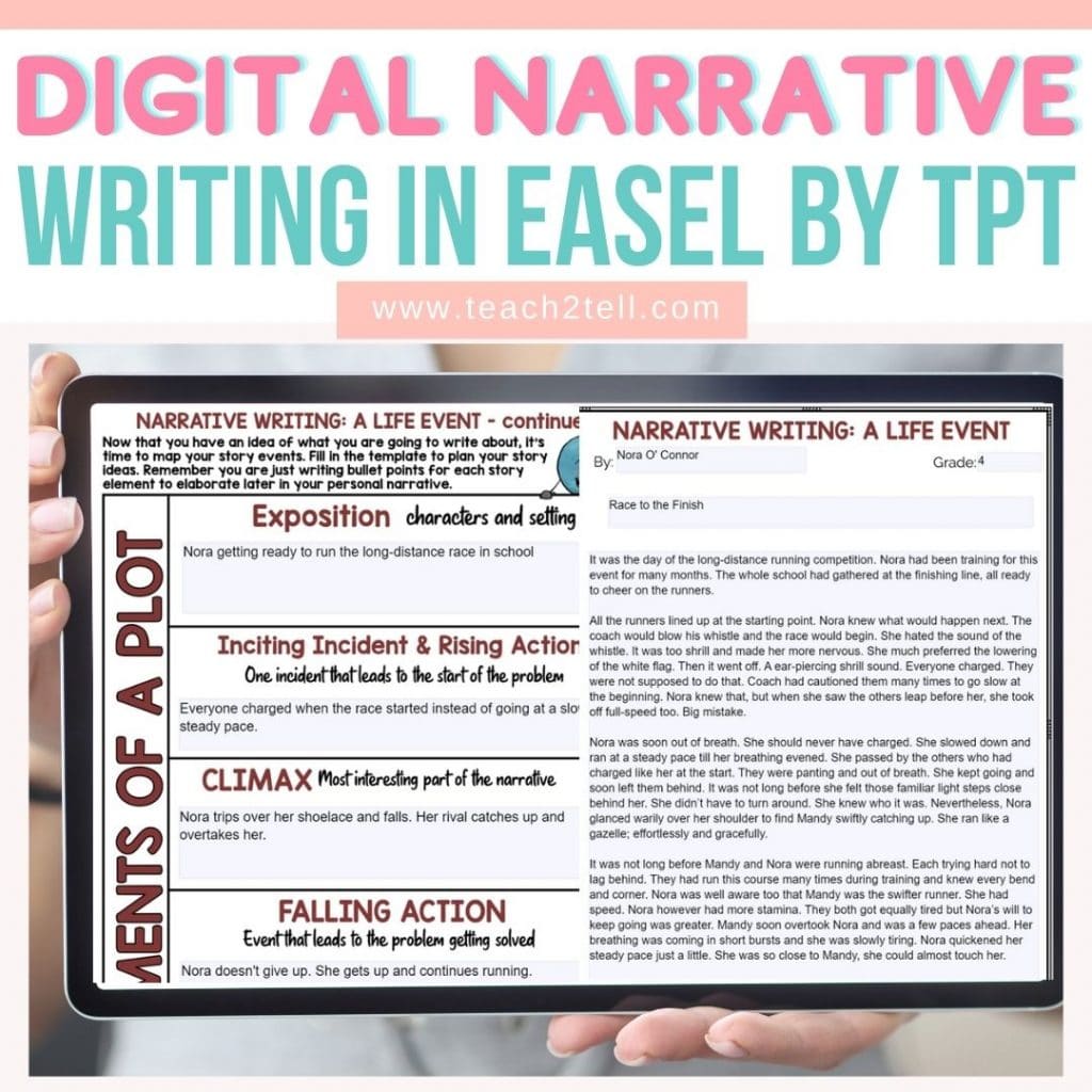 narrative digital writing activity with easel by tpt - Printables and ...