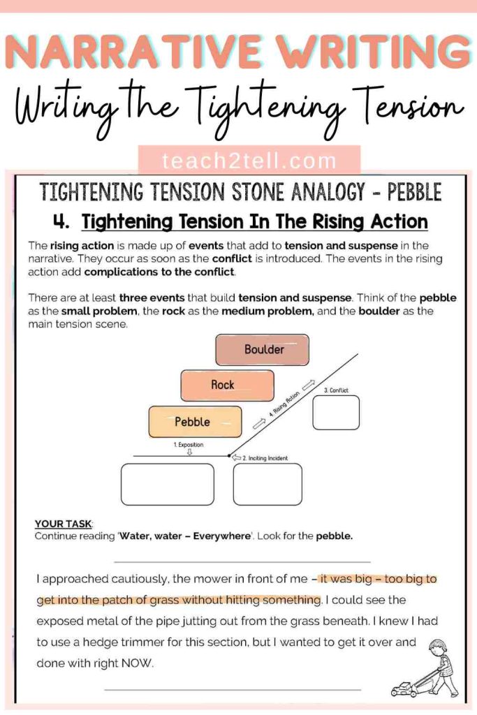 Tightening Tension Pebble Rock Boulder Narrative Writing