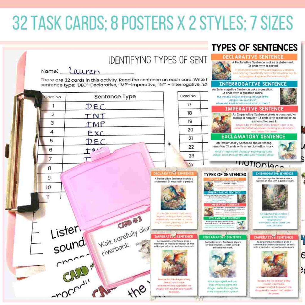 Kinds of Sentences Types of Sentences Super Bundle
