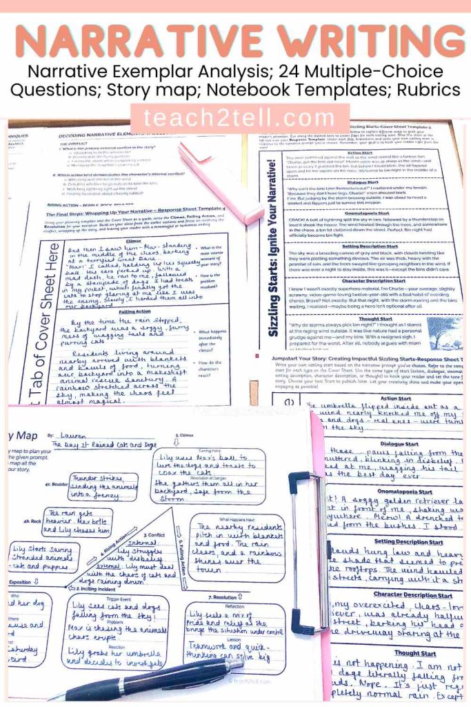 Free Interactive Narrative Writing Notebook for Educators