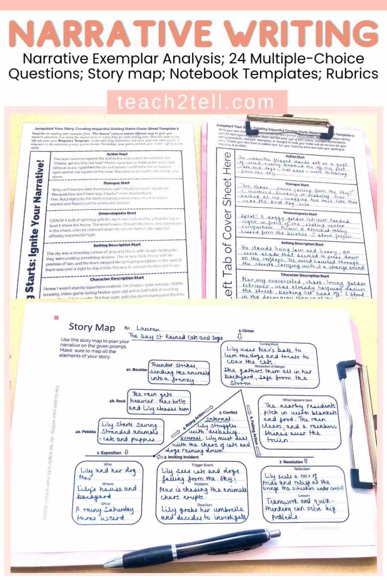 Free Interactive Narrative Writing Notebook for Educators