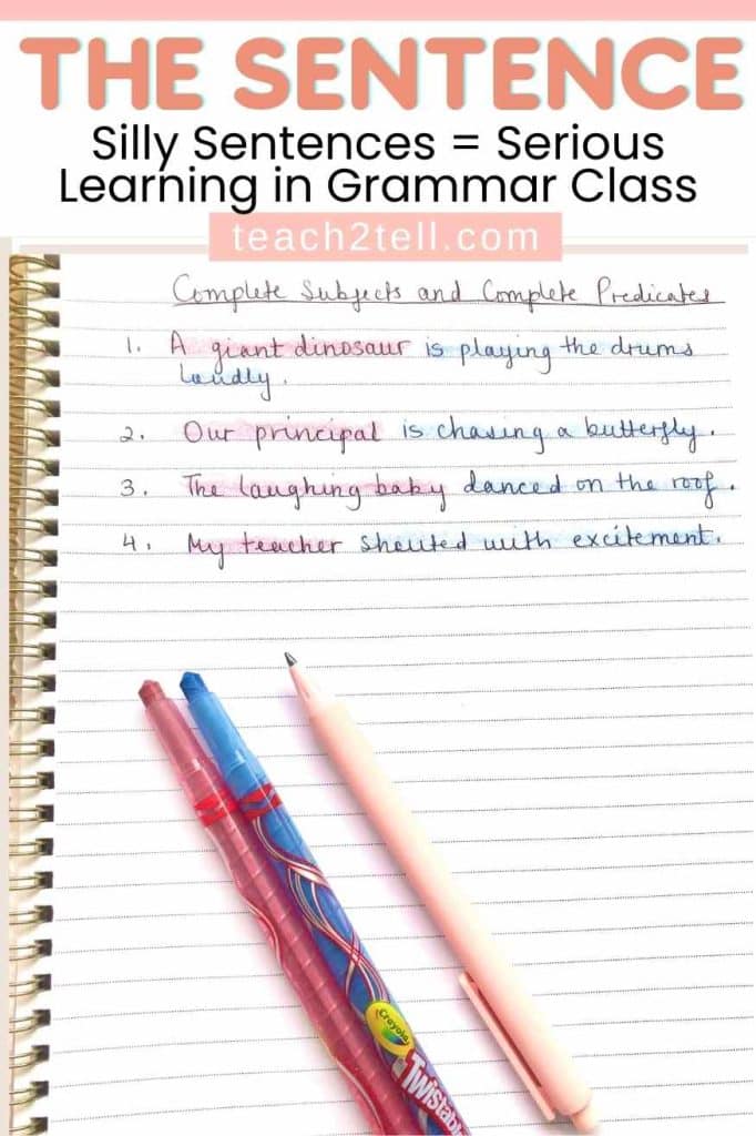 Complete Subject and Complete Predicate Simple Sentences: A Hands-On ...