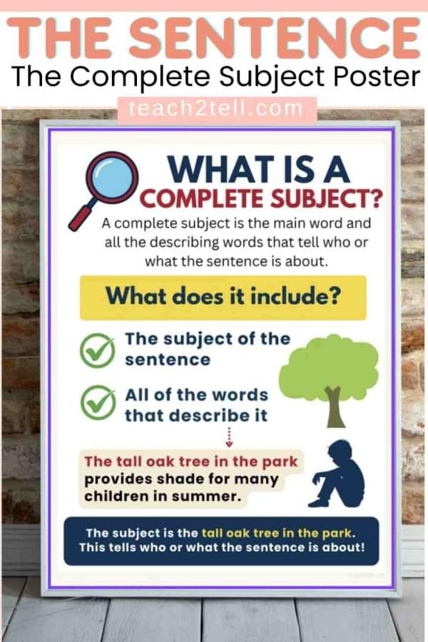 Sentence and Fragments: 8 Classroom Anchor Chart Ideas + Free Poster