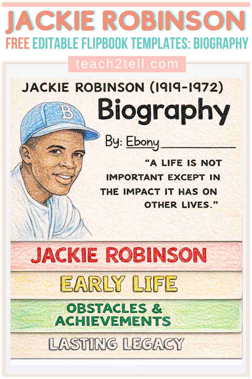 Jackie Robinson Free Biography Research Report Templates