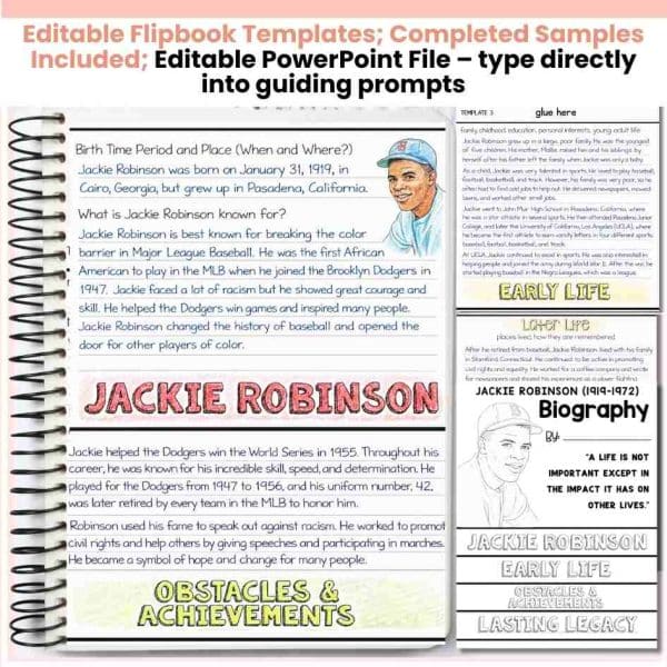 Jackie Robinson Free Biography Research Report Templates