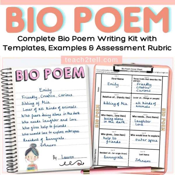Free Bio Poem Template | National Poetry Month Activity