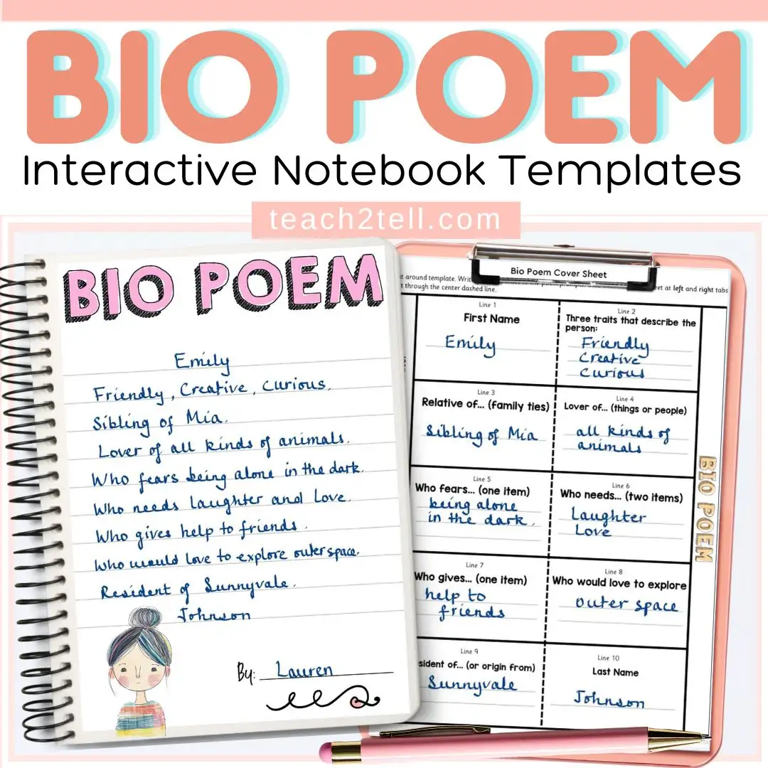 Free Bio Poem Template | National Poetry Month Activity
