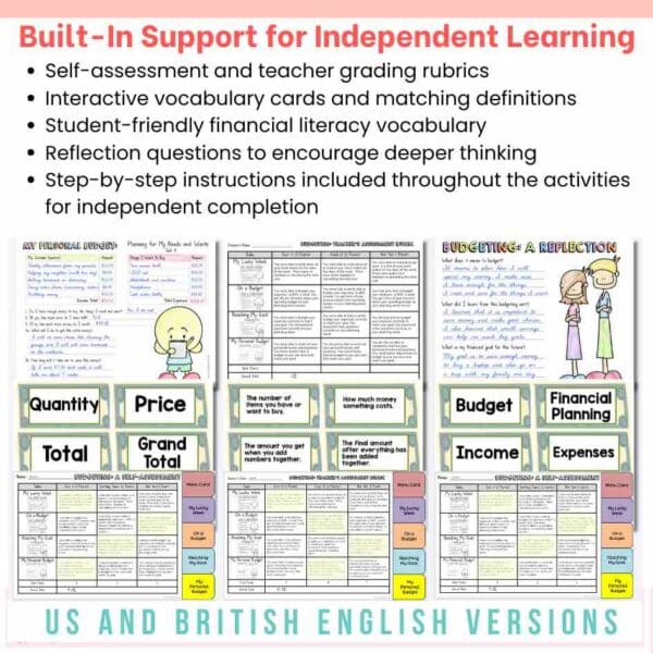 Budgeting Activities Bundle Financial Literacy Math